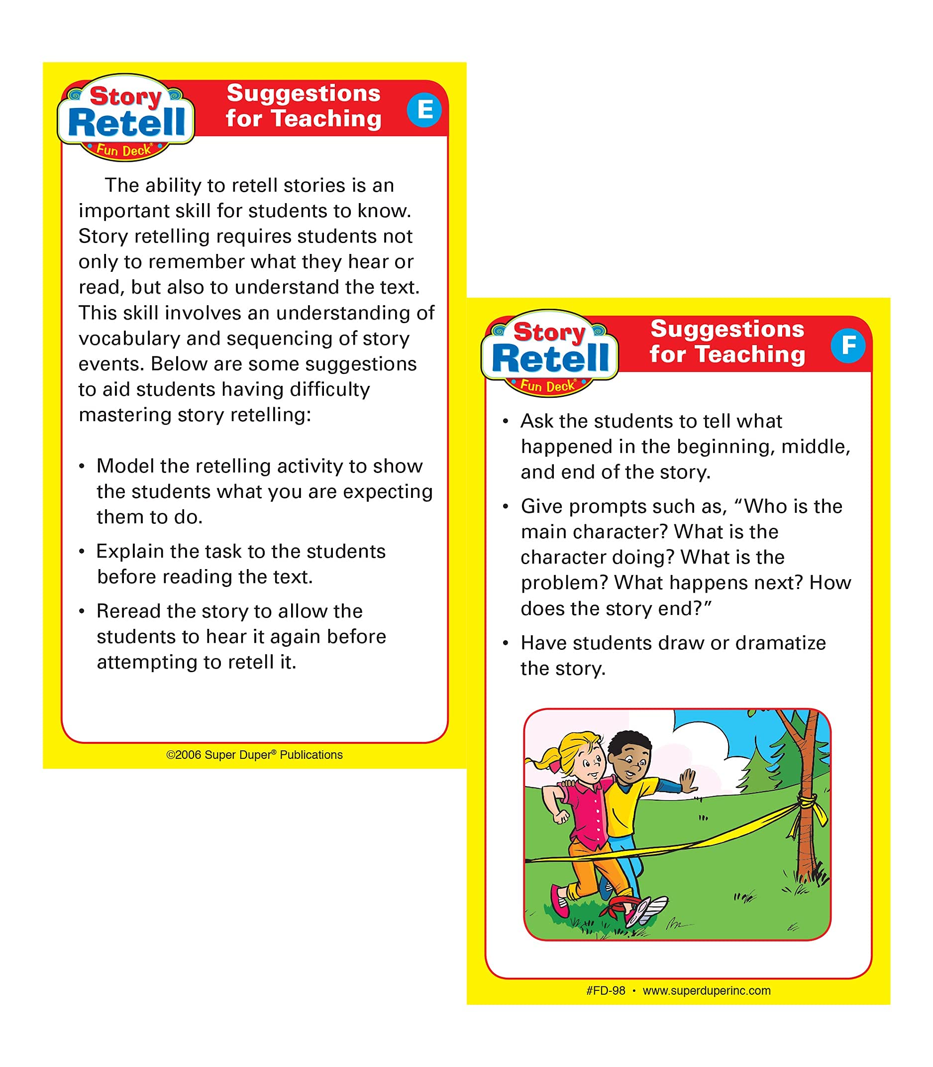 Super Duper Publications | Story Retell Comprehension Fun Deck ...