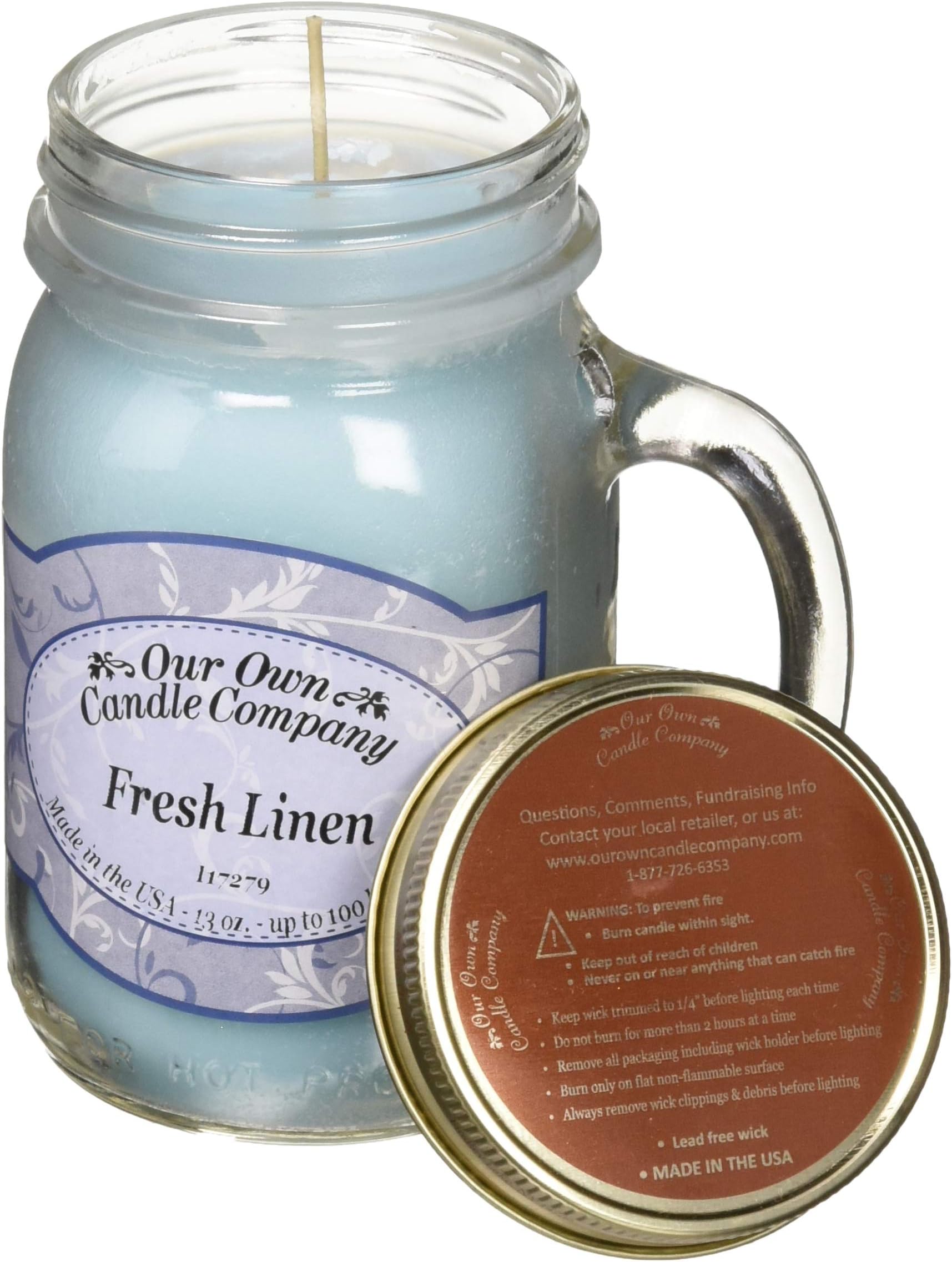 Amazon.com: Pack of (2) LuminESSENCE Fresh Linen Scented Candles (3 oz ...