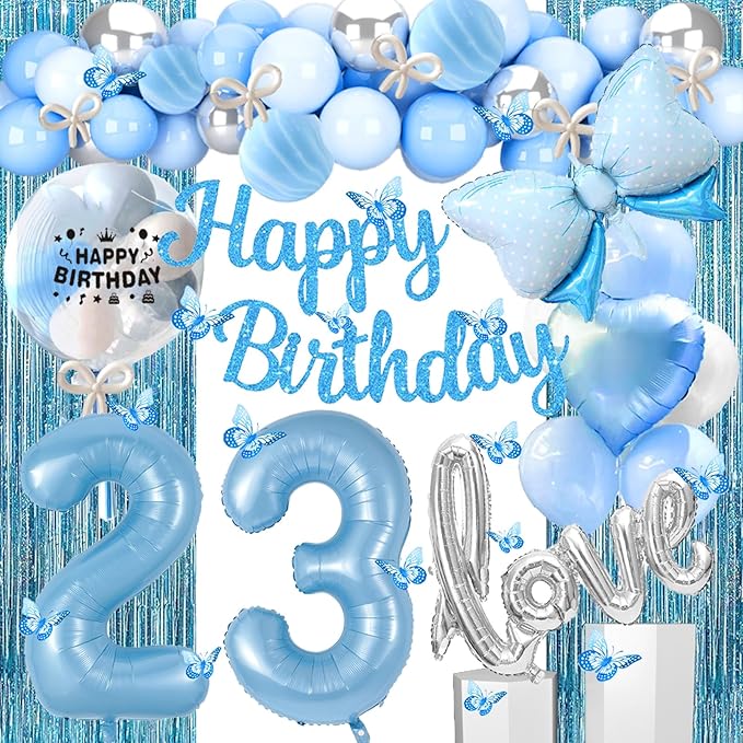 Amazon.com: 23rd Birthday Decorations Happy Birthday Banner, Number 23 ...