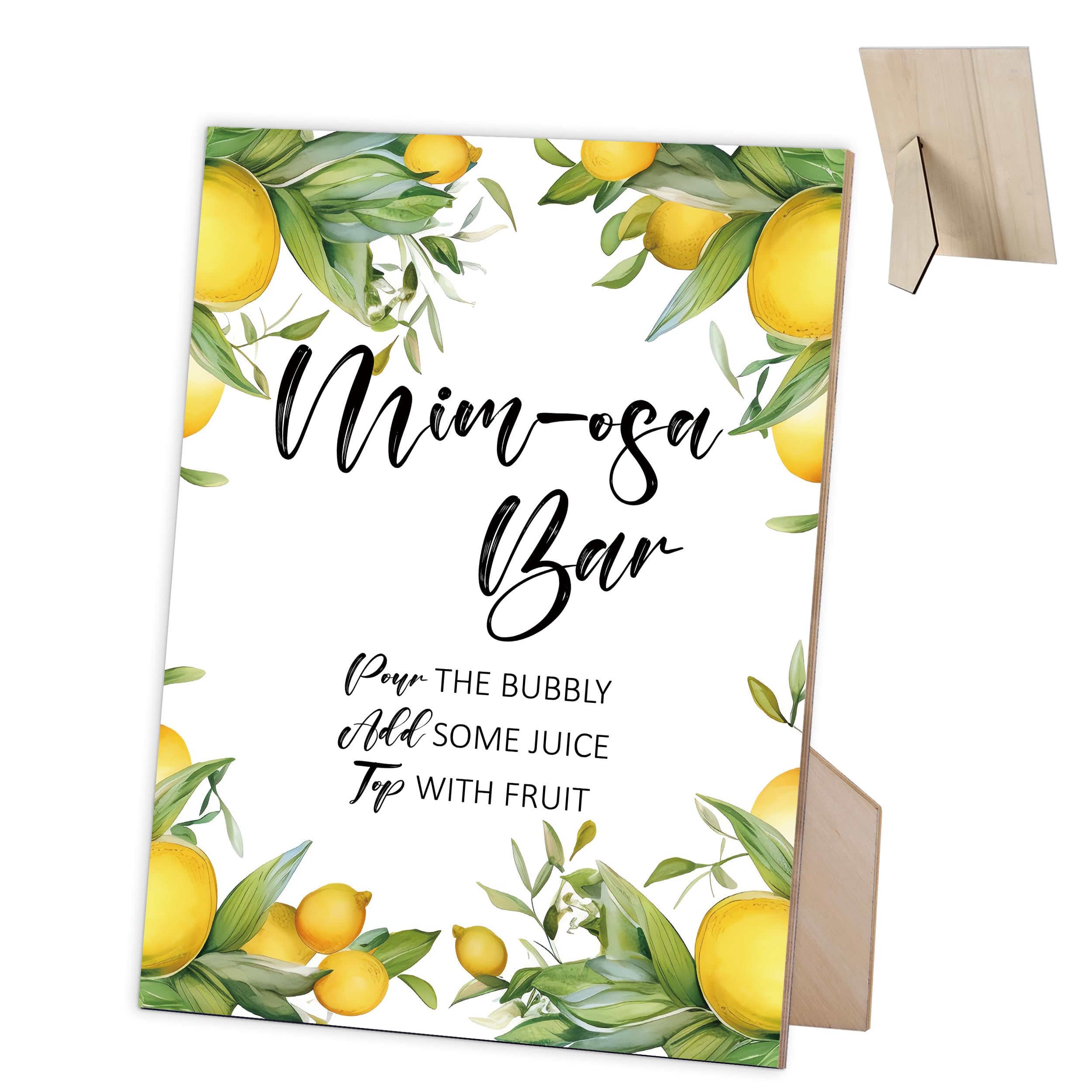 Amazon.com: Citrus Lemon Mimosa Bar Sign,Lemon Mimosa Bar Decor,for ...