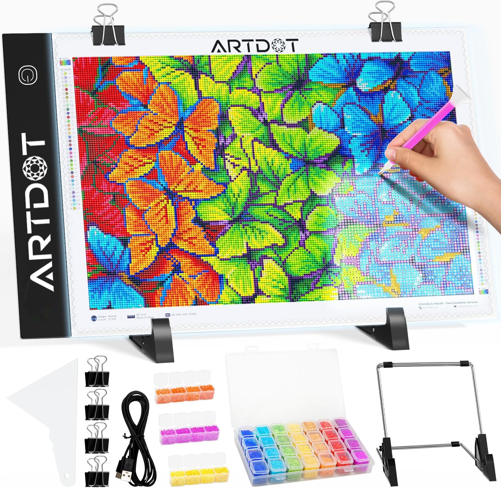 ARTDOT A4 LED Light Box Diamond Painting Kits, Diamond Painting ...