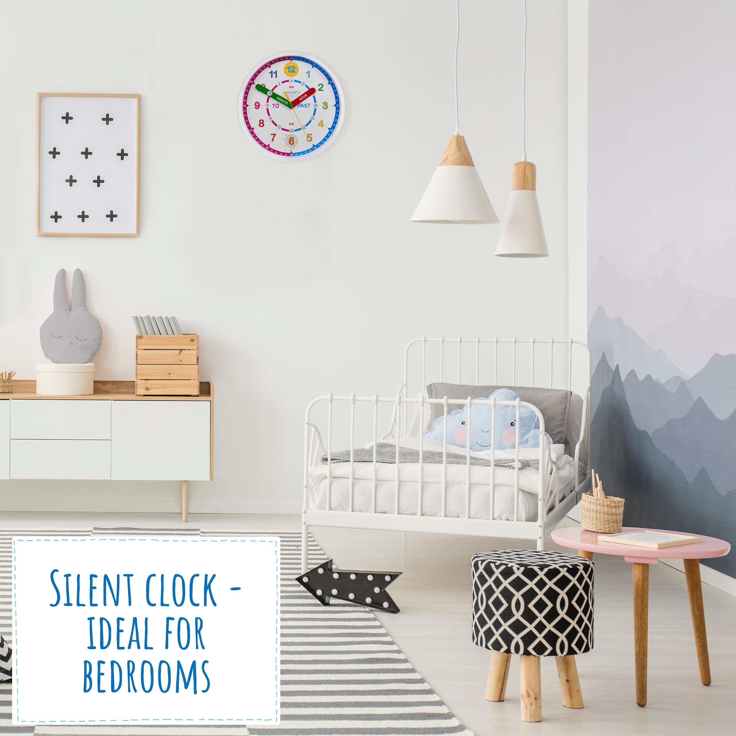 Amonev Time Teacher Clock (V3) Children's Clock, Easy to Read Clock ...