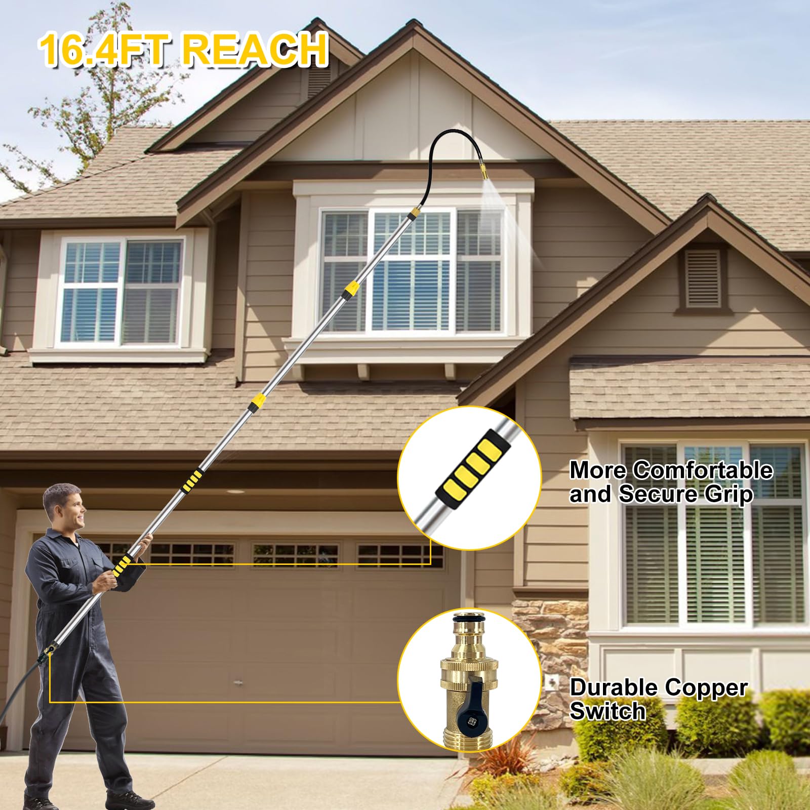 Snapklik.com : Karveden Gutter Cleaning Tools - 16.4FT Telescoping ...