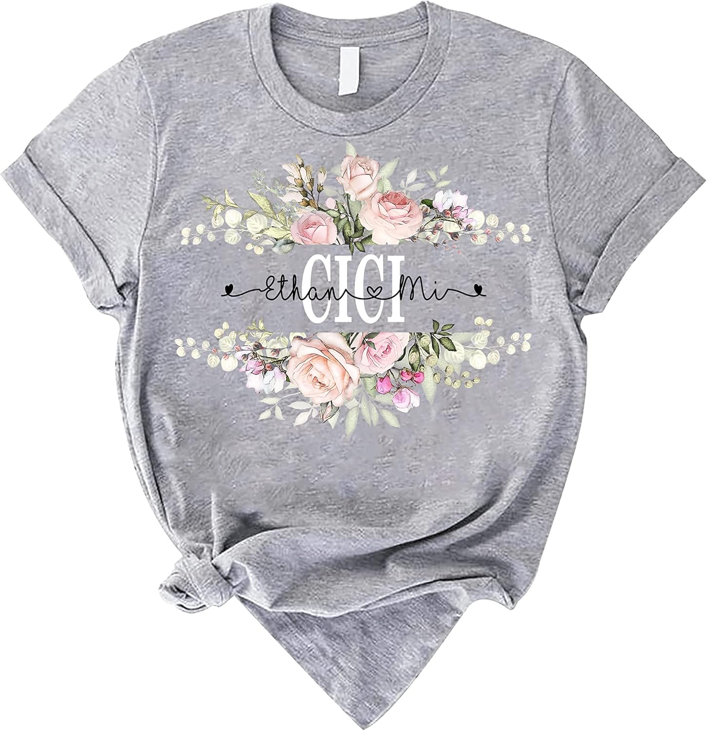 Amazon.com: Custom Cici T-Shirt with Kid's Name- Personalized Cici T ...