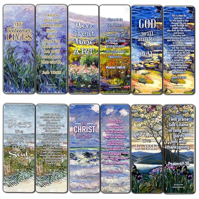 Buy Bible Verses Scriptures Bookmarks Cards - in Christ Alone (12 Pack ...