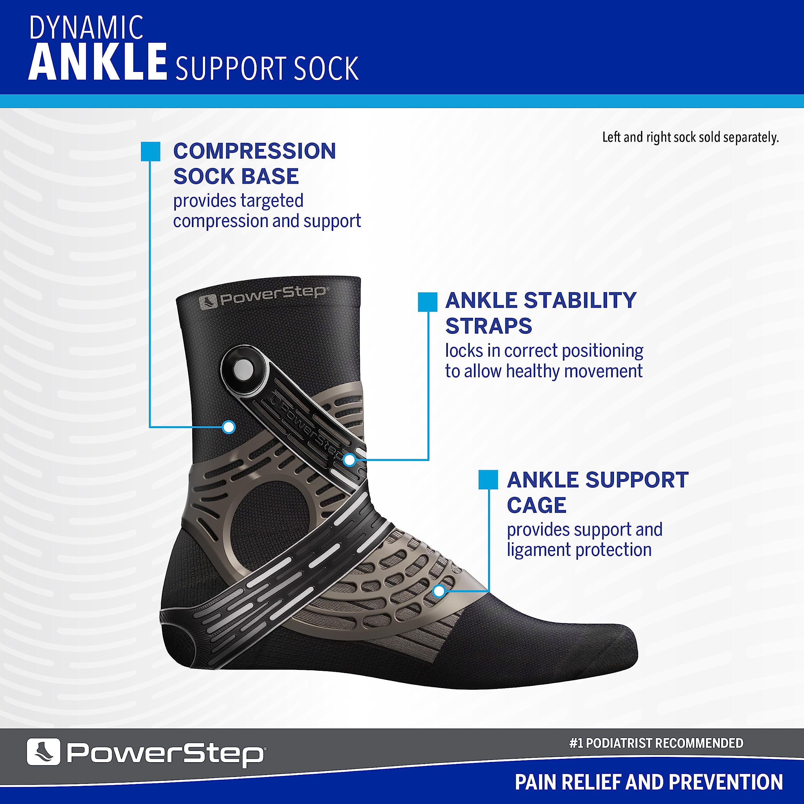 Snapklik.com : Powerstep Unisexs Dynamic Stability, Ankle Brace And ...