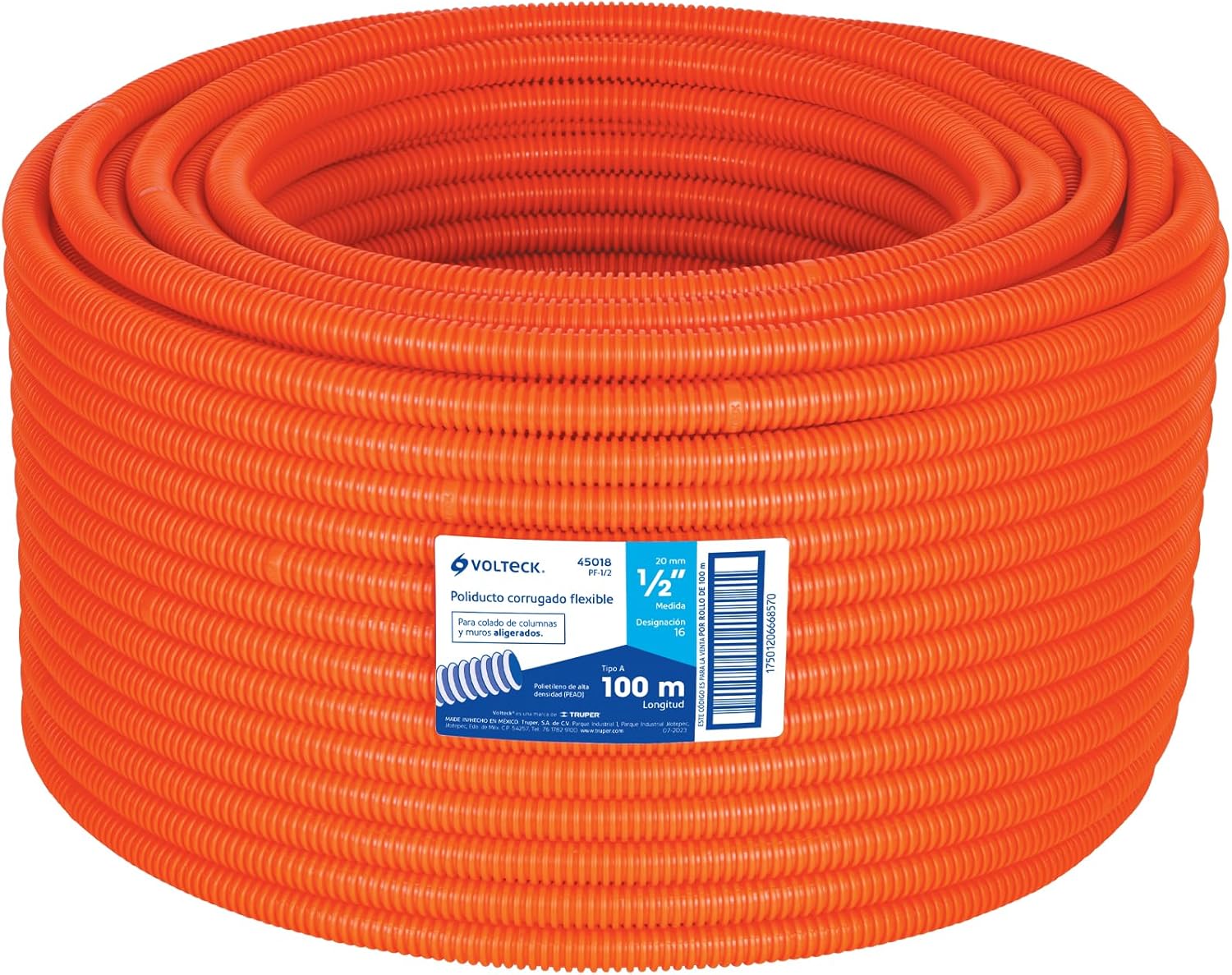 Amazon.com: Flexible corrugated tube, 1/2 ', roll 100 m, Volteck ...