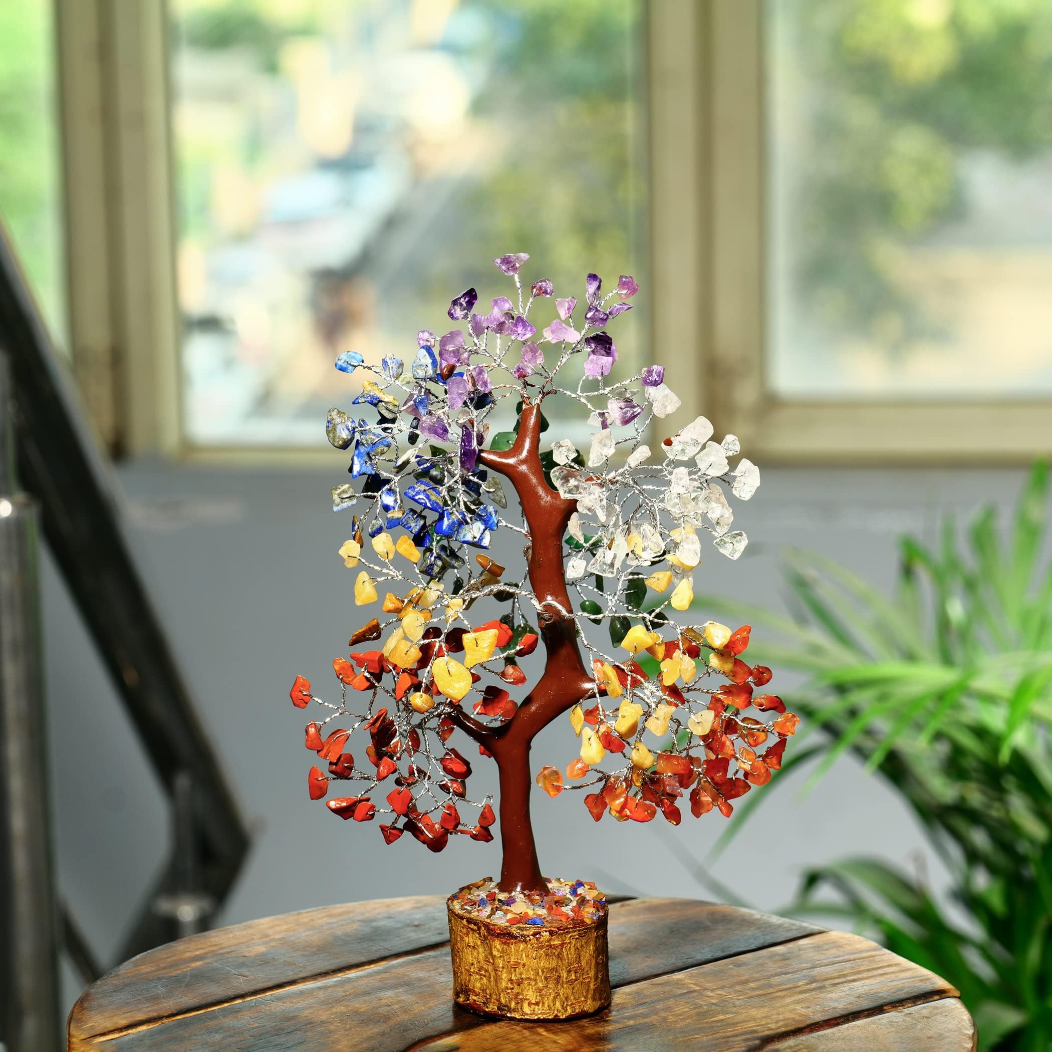 Seven Chakra Tree, Crystal Tree Of Life, Spiritual Gifts, Gemstone Tree ...