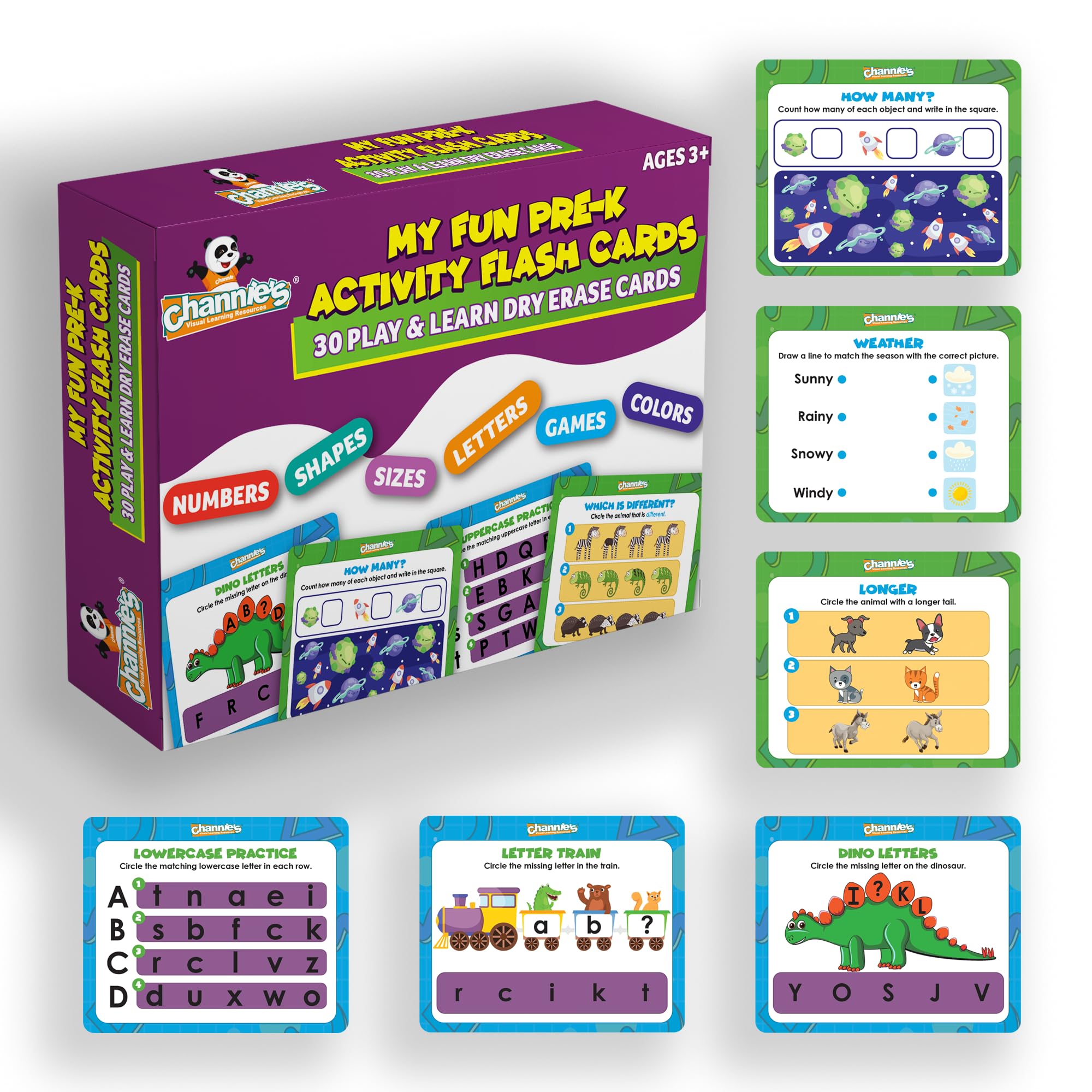Snapklik.com : Channies My Fun Pre-K Activity Flash Cards, 30 Preschool ...