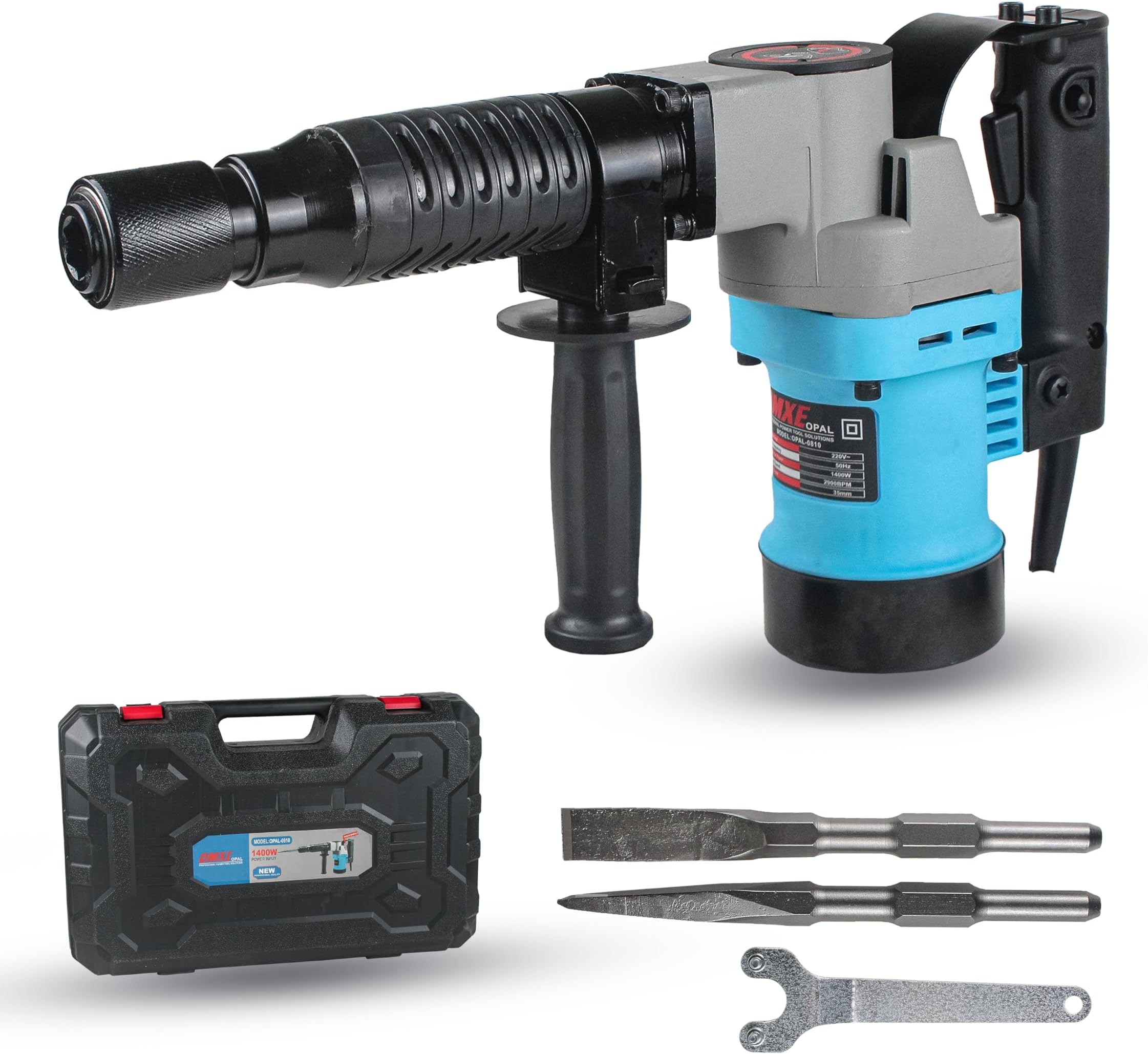 SCEPTRE 1250W 7KG Heavy Duty Demolition Hammer, Concrete Breaker ...