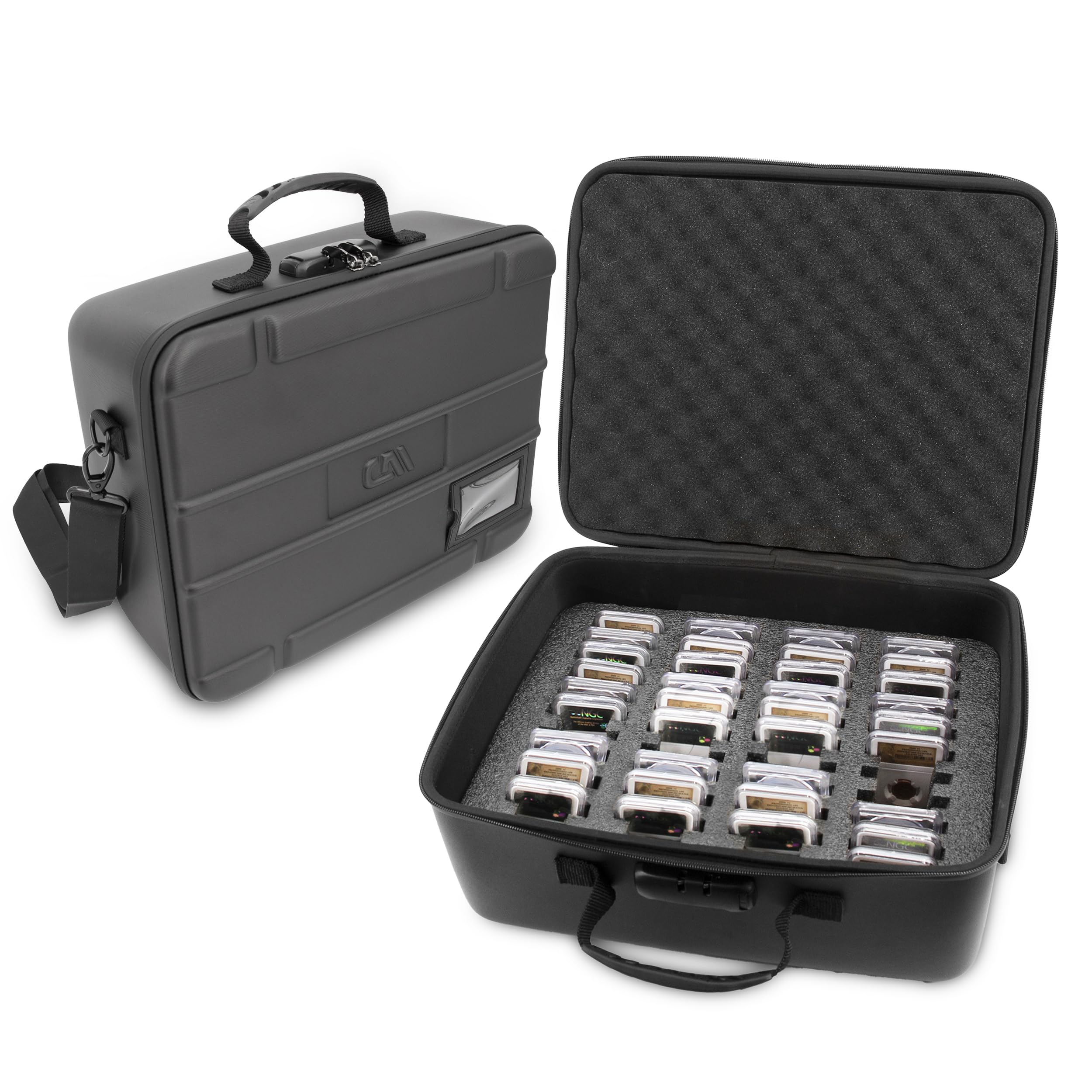Amazon.com: CASEMATIX Locking Graded Coin Slab Case With 44 Separate ...