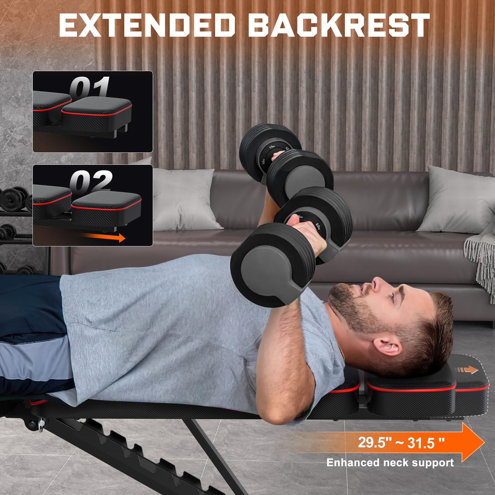 Snapklik.com : Foldable Weight Bench Press, Adjustable Workout Bench ...