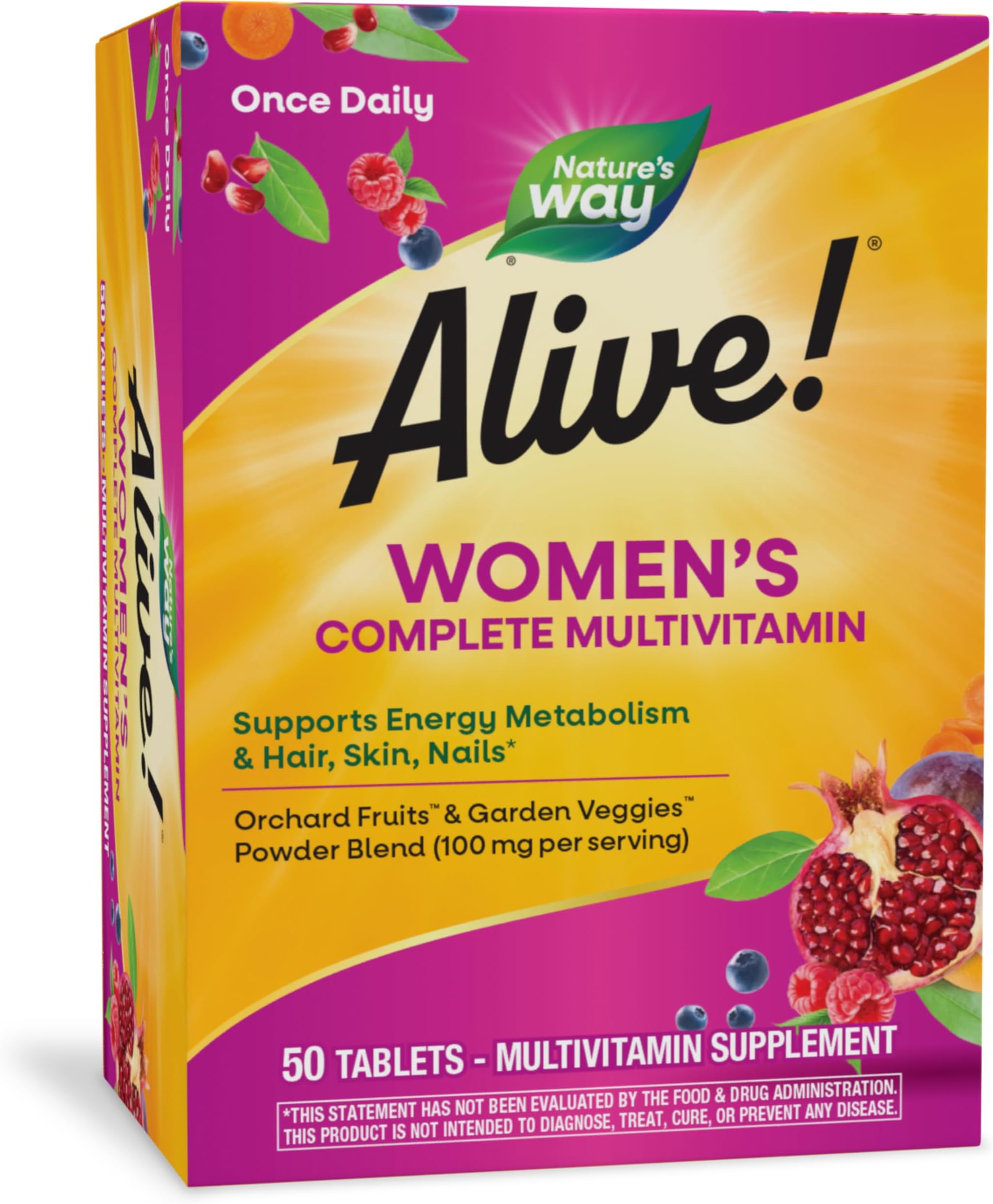 Amazon.com: Nature's Way Alive! Adult Premium Multivitamin Gummy, Full ...