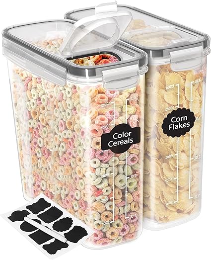 Amazon.com: Utopia Kitchen Cereal Containers Storage - Liter Airtight ...