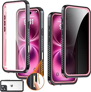 Amazon.com: AMILIFECASES for iPhone 16 Pro Max Case Waterproof, Built-in Privacy Screen & HD ...