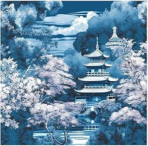 Amazon.com: Vinyl Wall Quotes Stickers Chinoiserie Asian Pagoda White ...