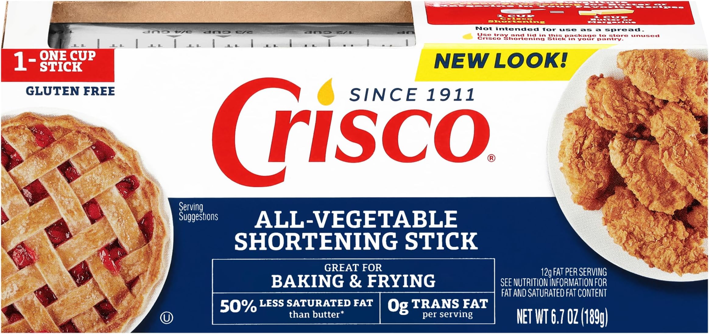 Amazon.com: Crisco All-Vegetable Shortening Sticks, 6.7 Ounce