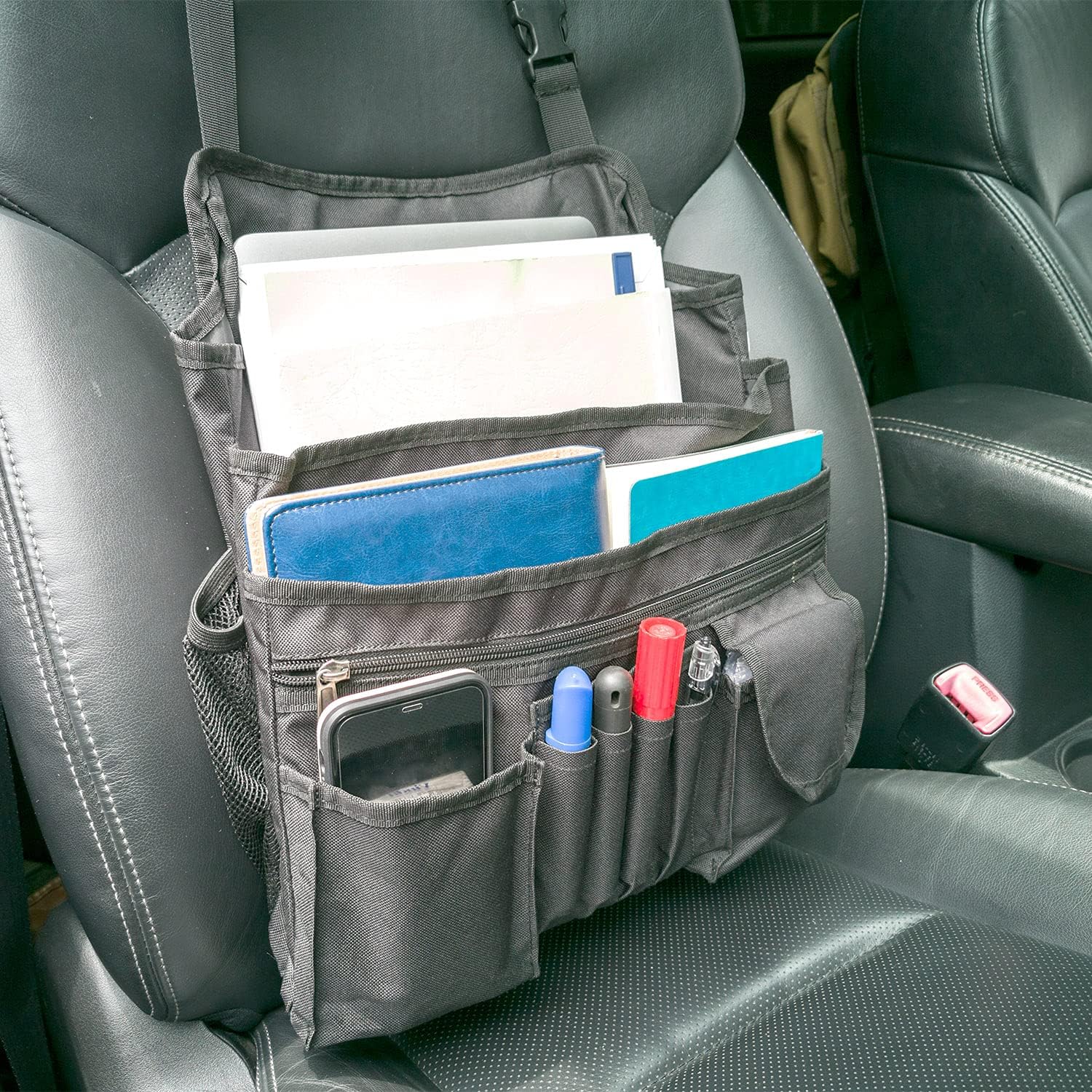 Amazon.com: bssiwbepon Car Front Seat Organizer Auto Mobile Office ...