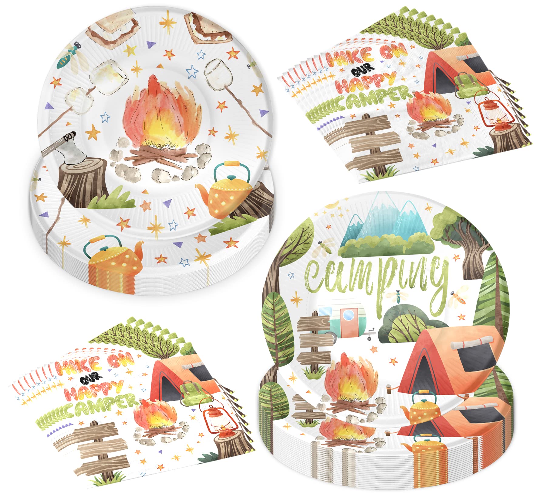 Amazon.com: BonBeeDesign Camping Party Decorations Kit - Includes ...