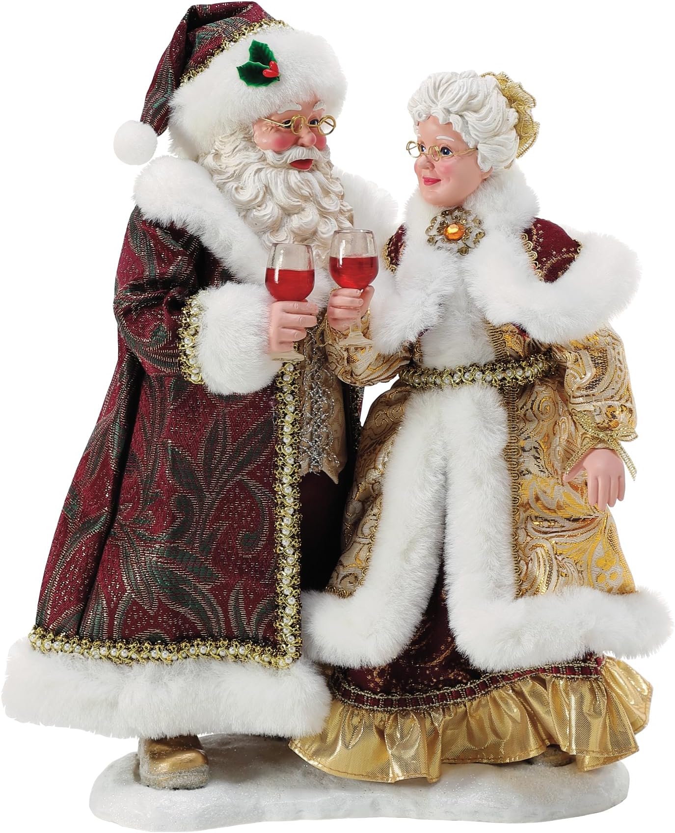 Amazon.com: Kurt Adler 10-Inch Fabriche Flamingos Pulling Santa Sleigh ...