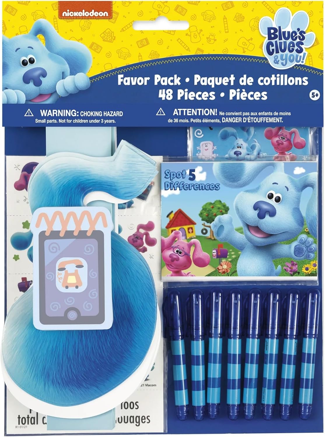Amazon.com: Assorted Blue's Clues Favor Pack - 48 Pcs. | Fun & Colorful ...