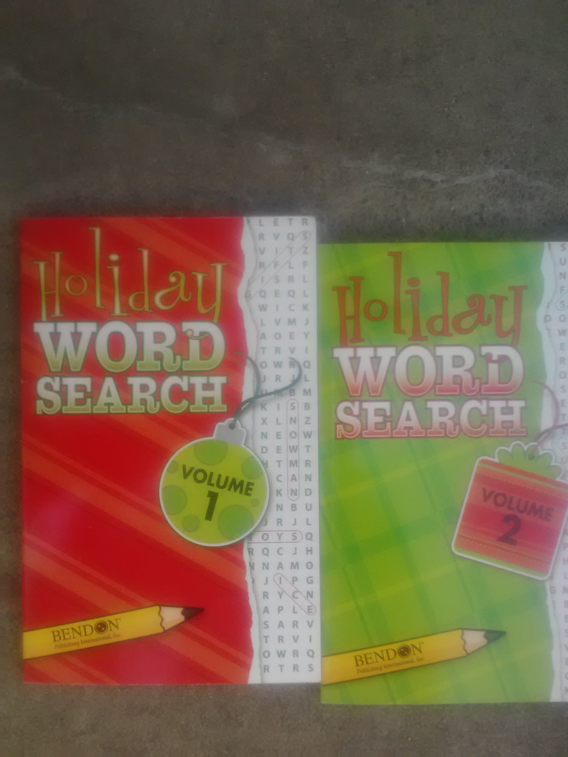 Holiday Word Search Volumes 1 & 2: Bendon: 9781615685905: Amazon.com: Books