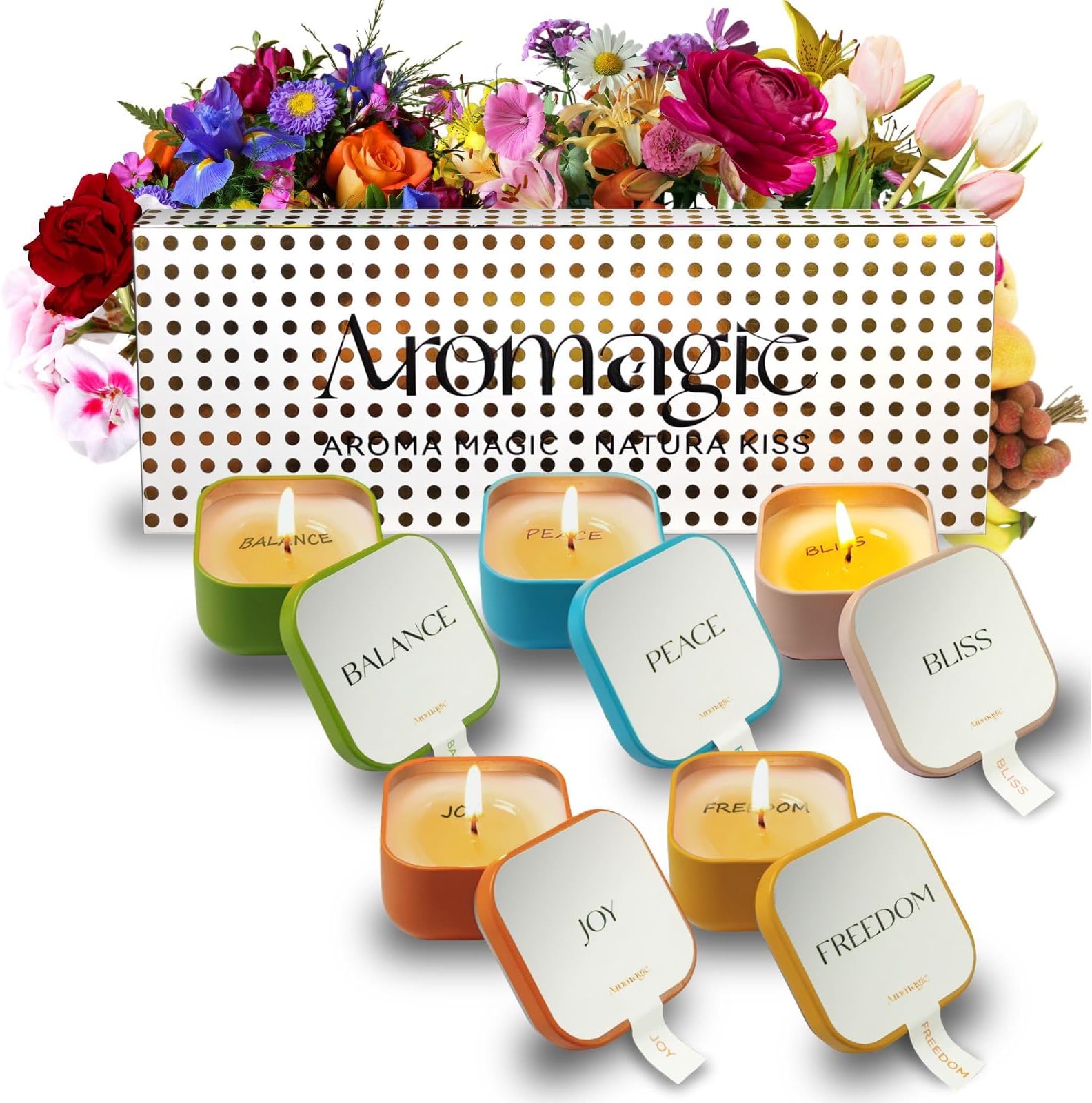 Amazon.com: Aromagic Scented Candles Gift Set,5 Pack Aromatherapy ...