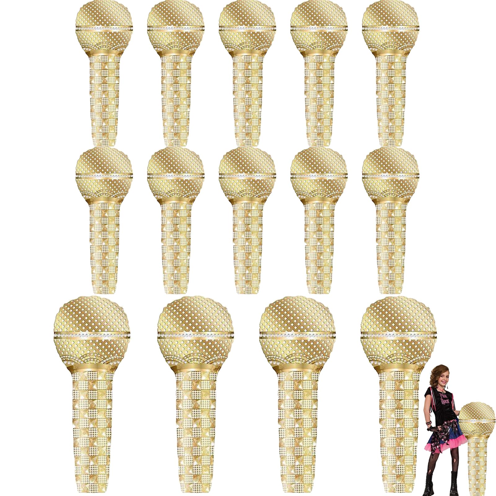 14 PCS Inflatable Microphone Set, Inflatable Party Props, Blow Up ...