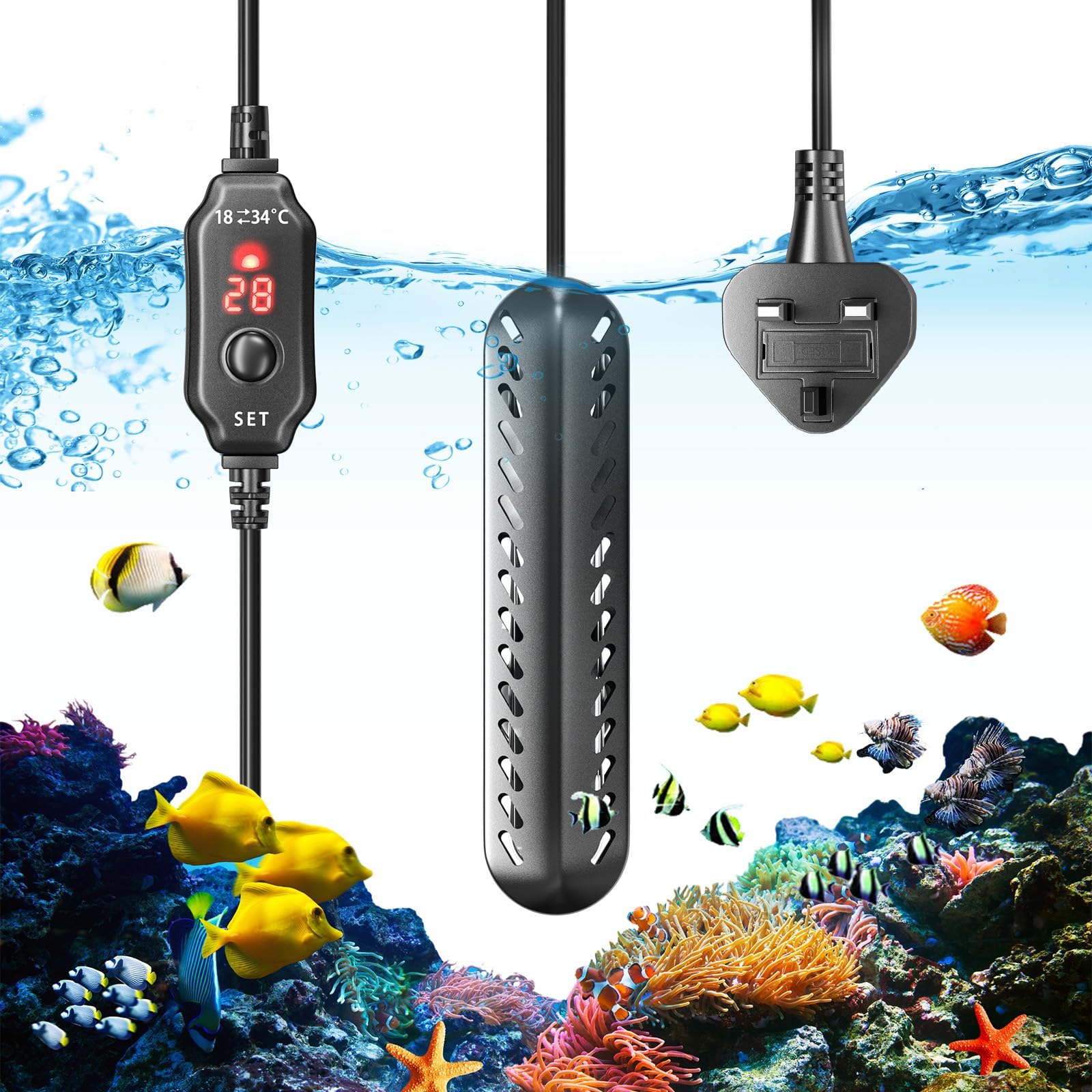 TobeBright Aquarium Heater,100W Fish Tank Heater for Tropical ...