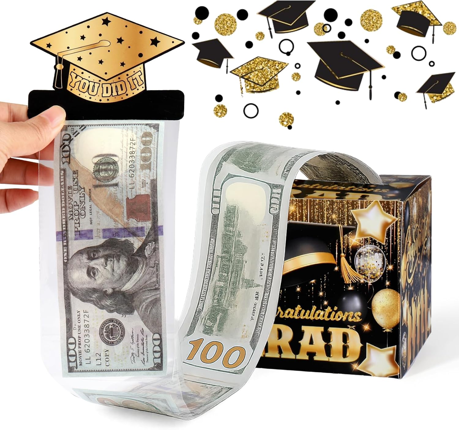 Amazon.com : Vodolo Graduation Money Box for Cash Gift Pull,Graduation ...