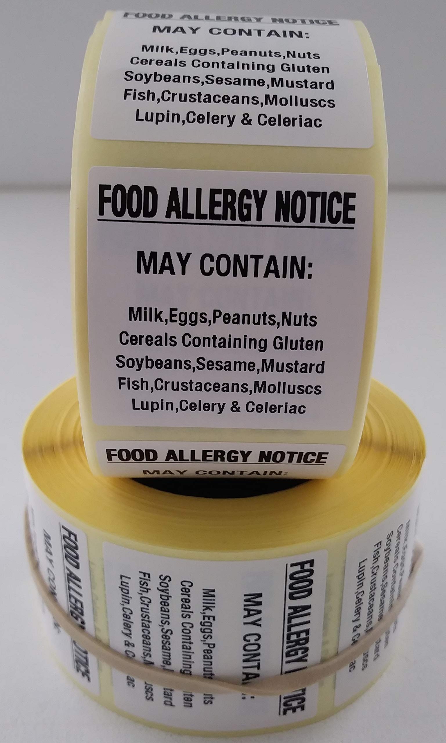 Buy Food Allergy Labels, Food Notice Labels 36mm x 36mm 1000 On Food ...