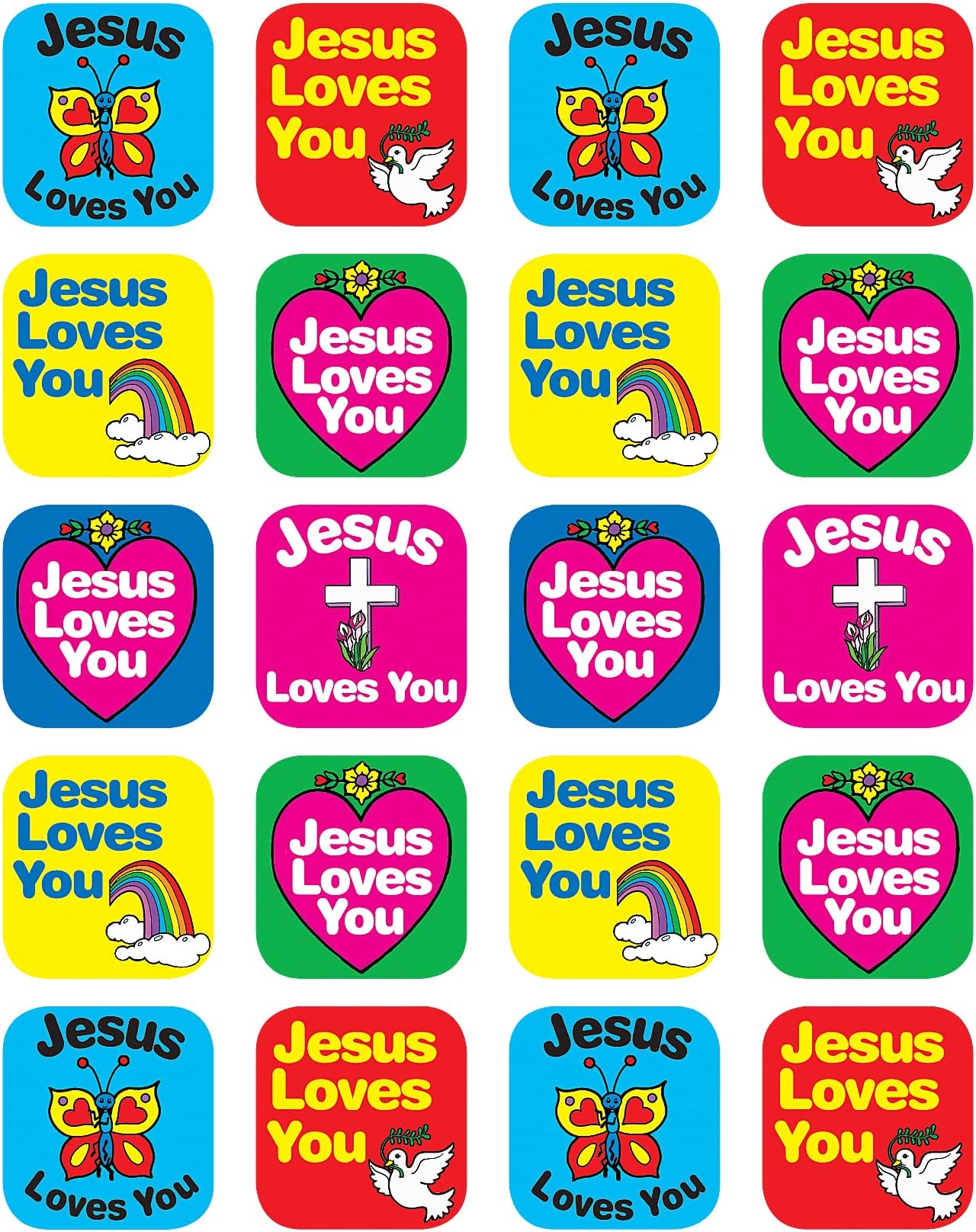 Amazon.com: Jesus Loves You Decals Stickers Christian Religious Jesus ...