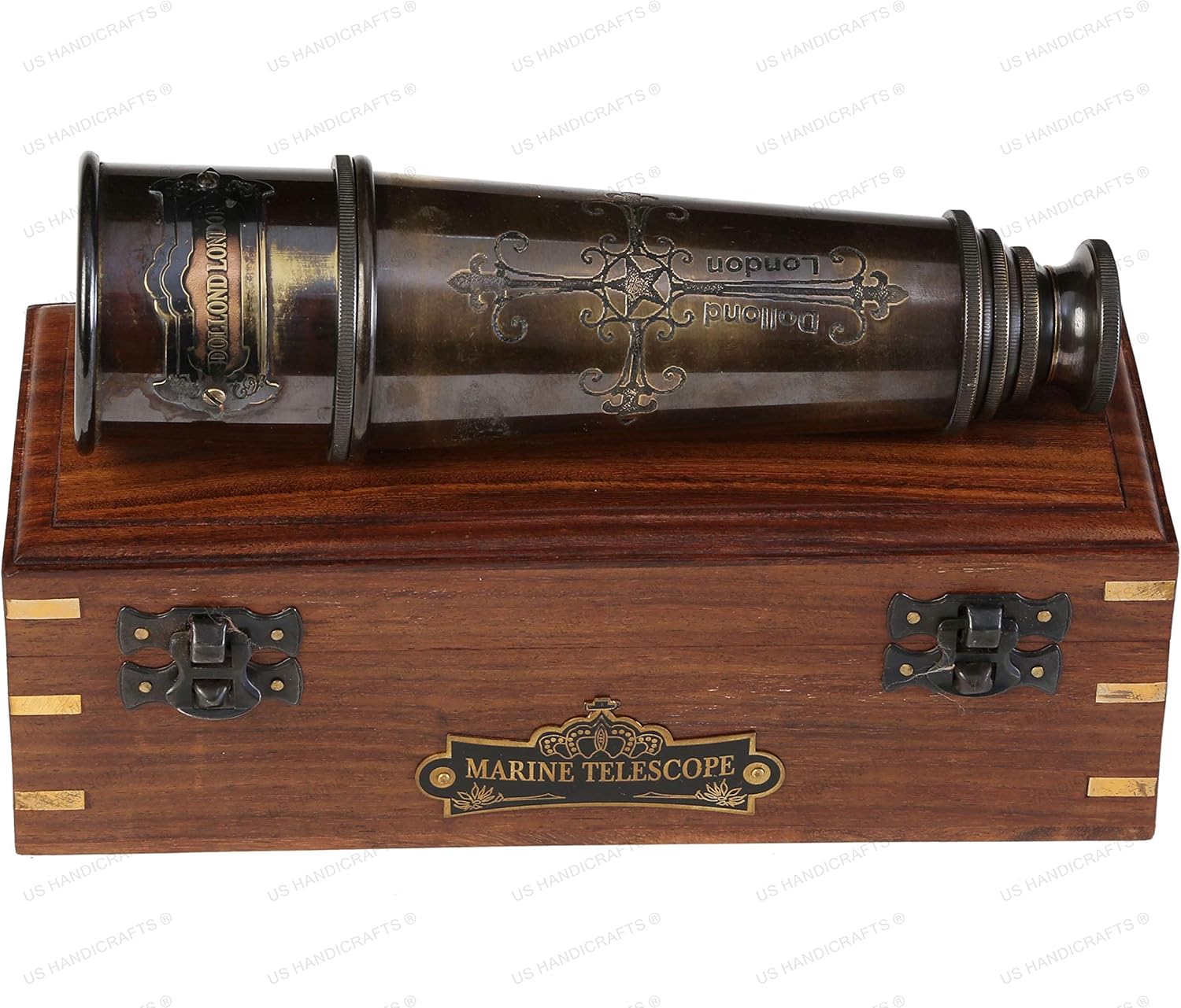 Amazon.com: Antique Brass Spyglass Telescope – 18" Handheld Marine ...
