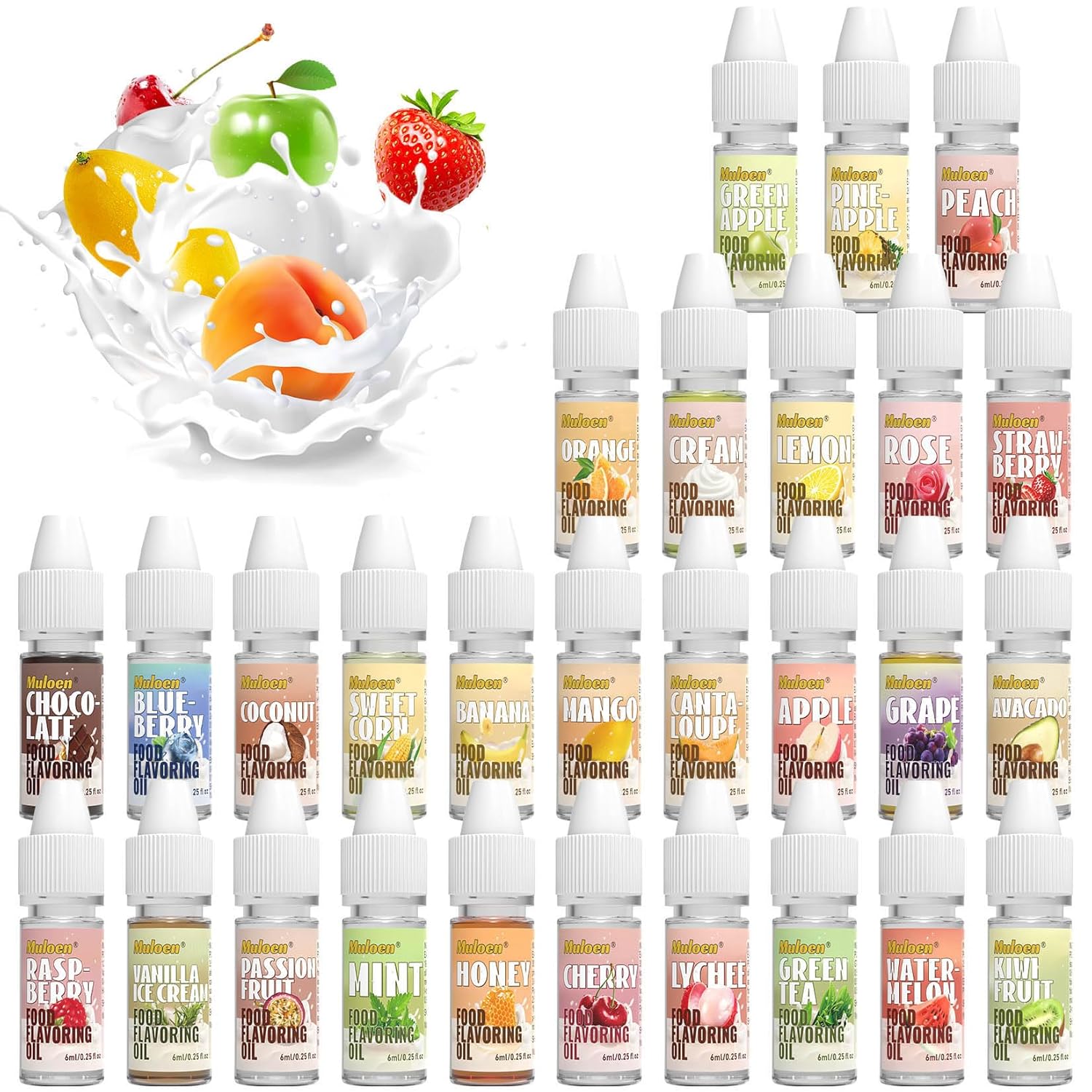 Amazon.com: Food Flavoring Oil, 28 Flavors Candy Flavoring, Concentrate ...
