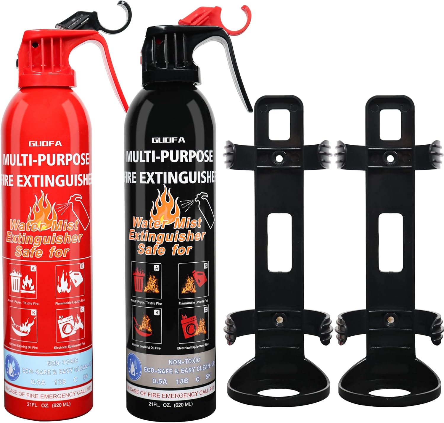 Fire Extinguisher for Home, 2 Pack Vehicle Fire Extinguishers with ...