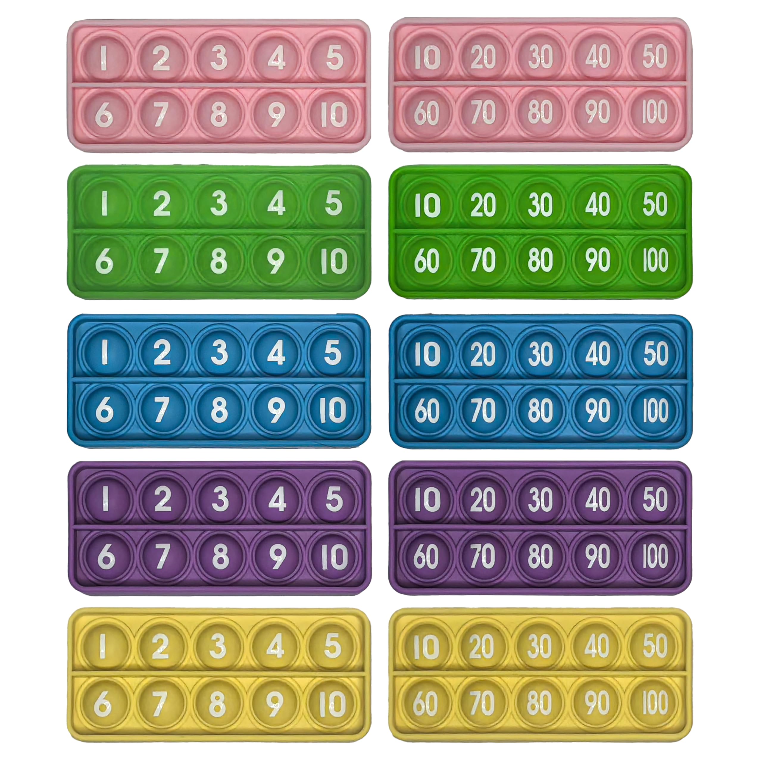 Snapklik.com : Ten Frame Pop Math Manipulatives - Set Of 10 Silicone ...