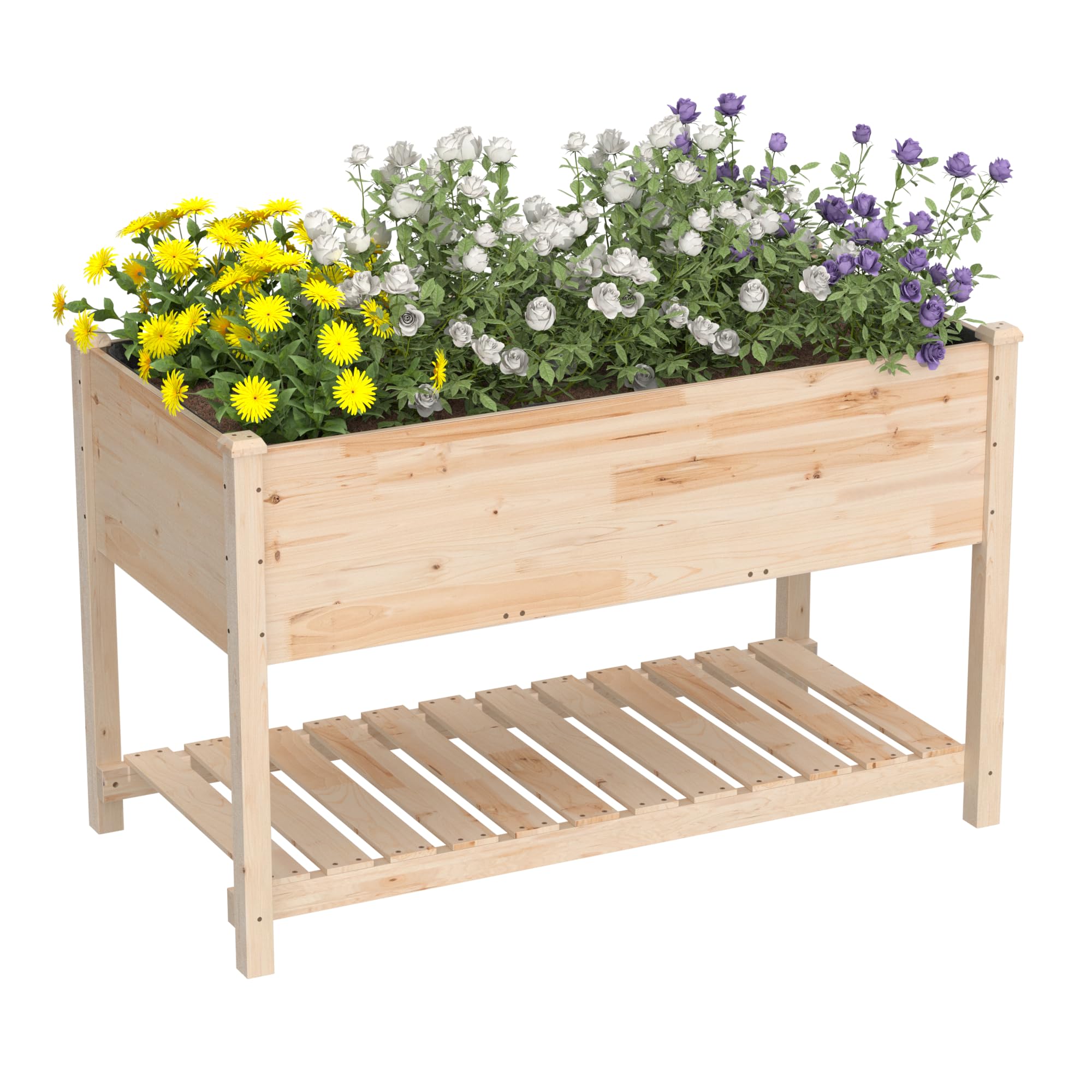 Amazon.com: RTDTD Raised Garden Bed with Legs, 47.2x23.6x30in Wooden ...