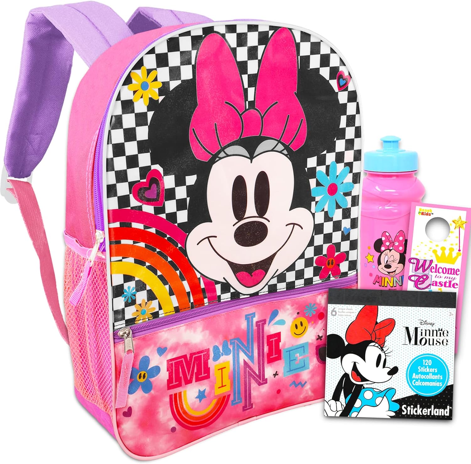 Amazon.com: Minnie Mouse Backpack for Girls Set - 4 Pc Bundle with ...