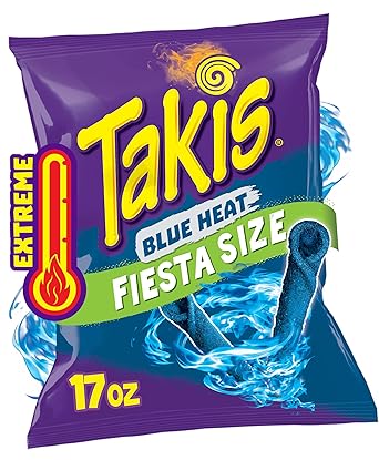 Amazon.com: Takis Blue Heat 17 oz Fiesta Size Bag, Hot Chili Pepper ...