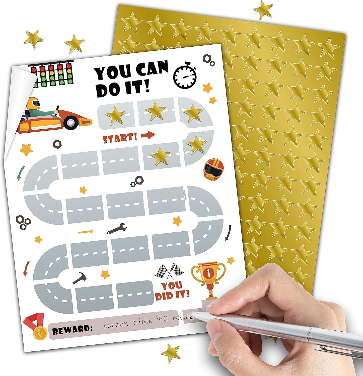 Race Car Reward Sticker Chart, Racing Themed Nepal | Ubuy