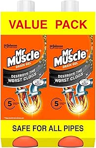 Mr Muscle Drain Unblocker, Sink & Drain Cleaner, Fast Acting Heavy Duty ...
