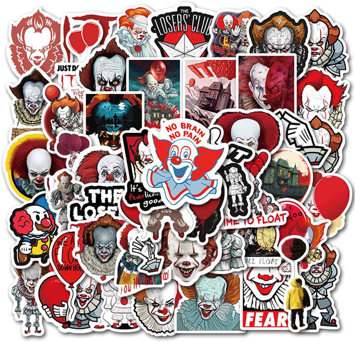 Amazon.com: Stephen King's It Theme Stickers for Water Bottle Laptop ...