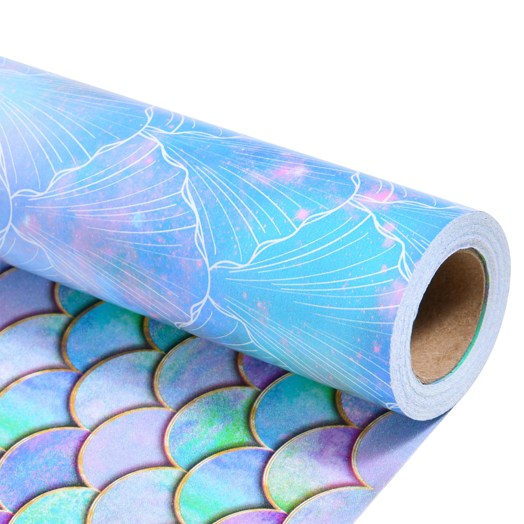 Amazon.com: Sikiweiter Mermaid Wrapping Paper Roll - Mini Roll 17 ...