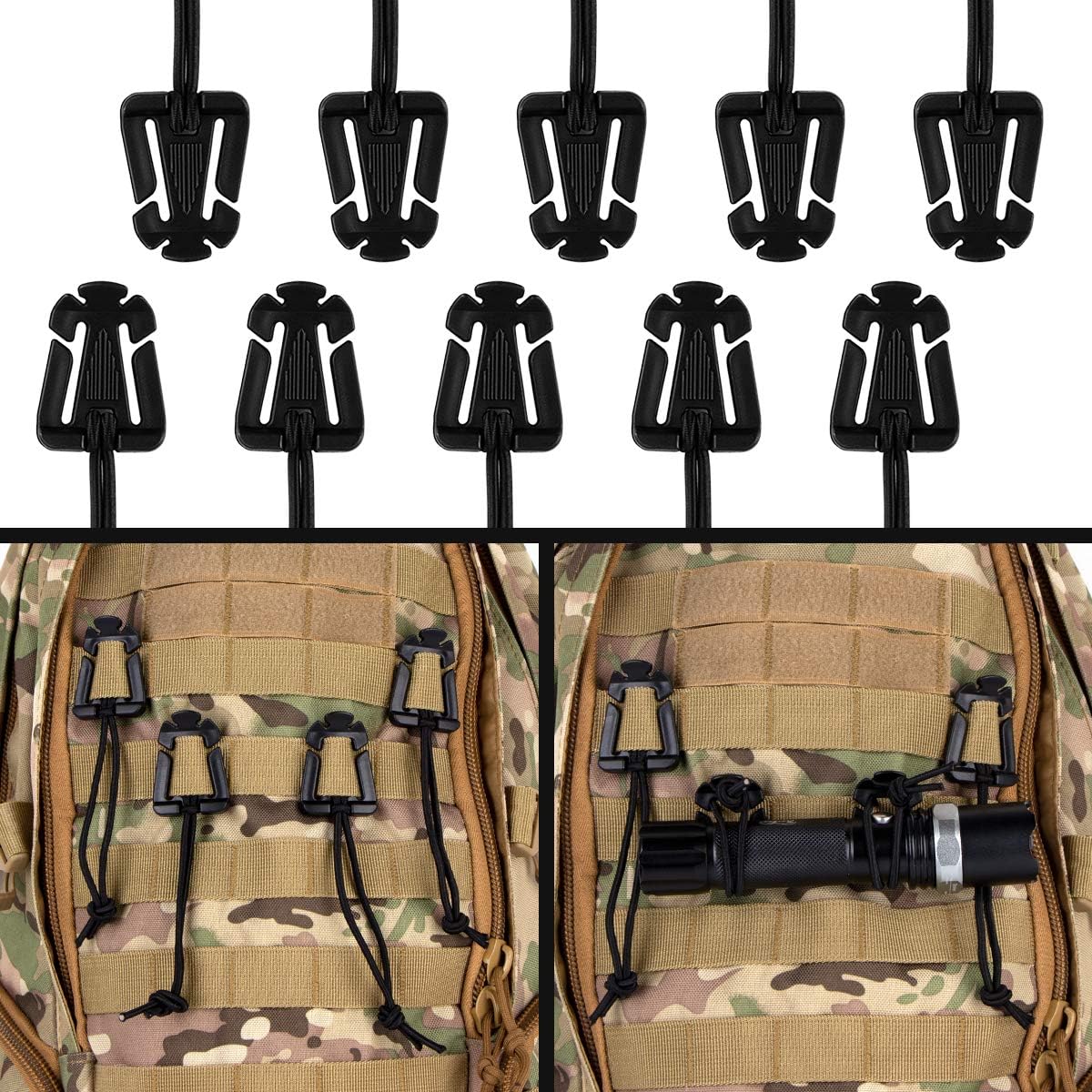 Amazon.com : IronSeals 10 Pack Triangle Shape Tactical Gear Clip ...