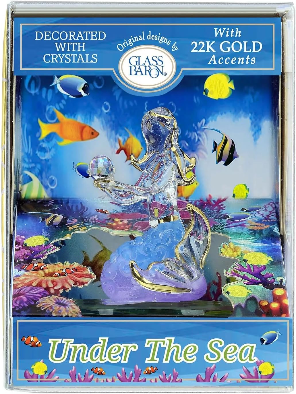Amazon.com: Glass Baron Keepsake Box: Mermaid 'Under The Sea' Figurine ...