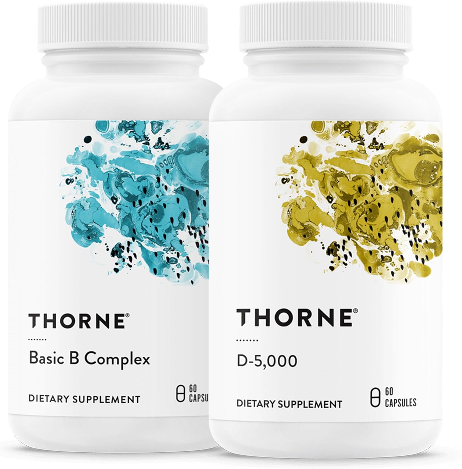Amazon.com: THORNE - Basic B Complex (60 Capsules) & Vitamin D-5000 (60 ...