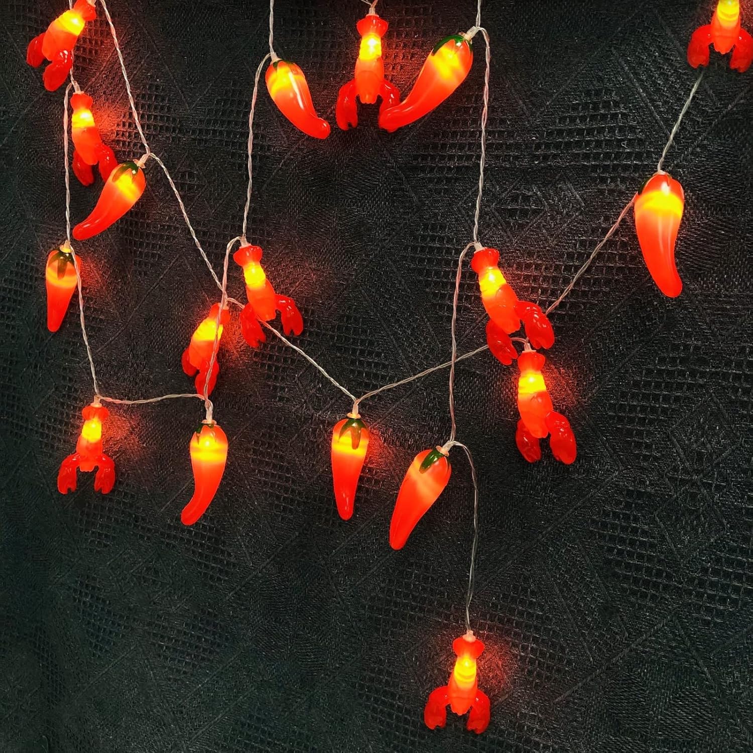 Amazon.com: Lobster String Light Battery Operated 20 LED Pepper Fairy ...