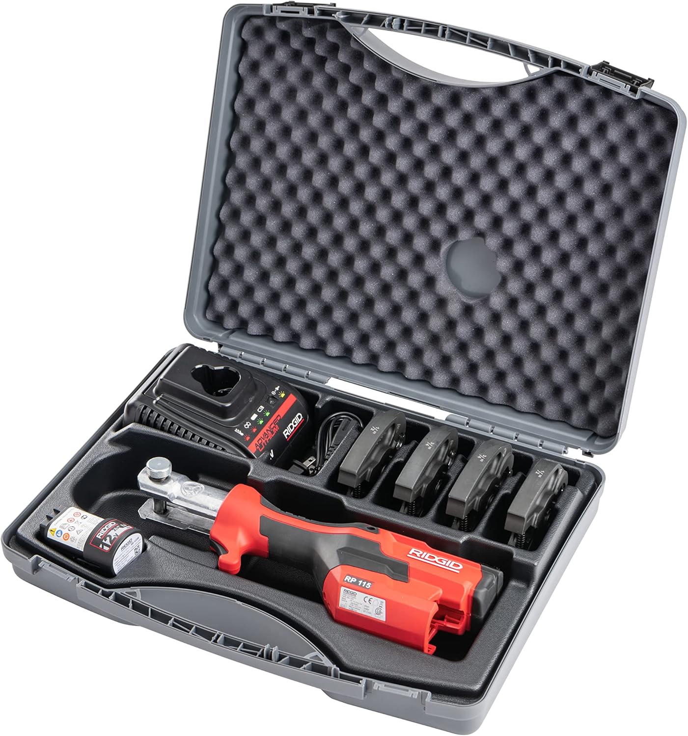 Amazon.com: RIDGID 72558 型號 RP 115 迷你按壓工具和電池套件,附 1/2 英吋(約 1.5 公分)至 3/4 ...