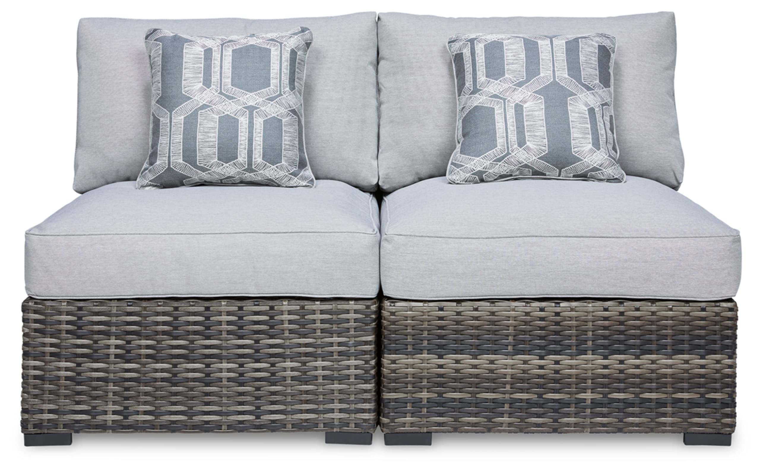 Amazon.com : Signature Design by Ashley Harbor Court Outdoor Armless ...
