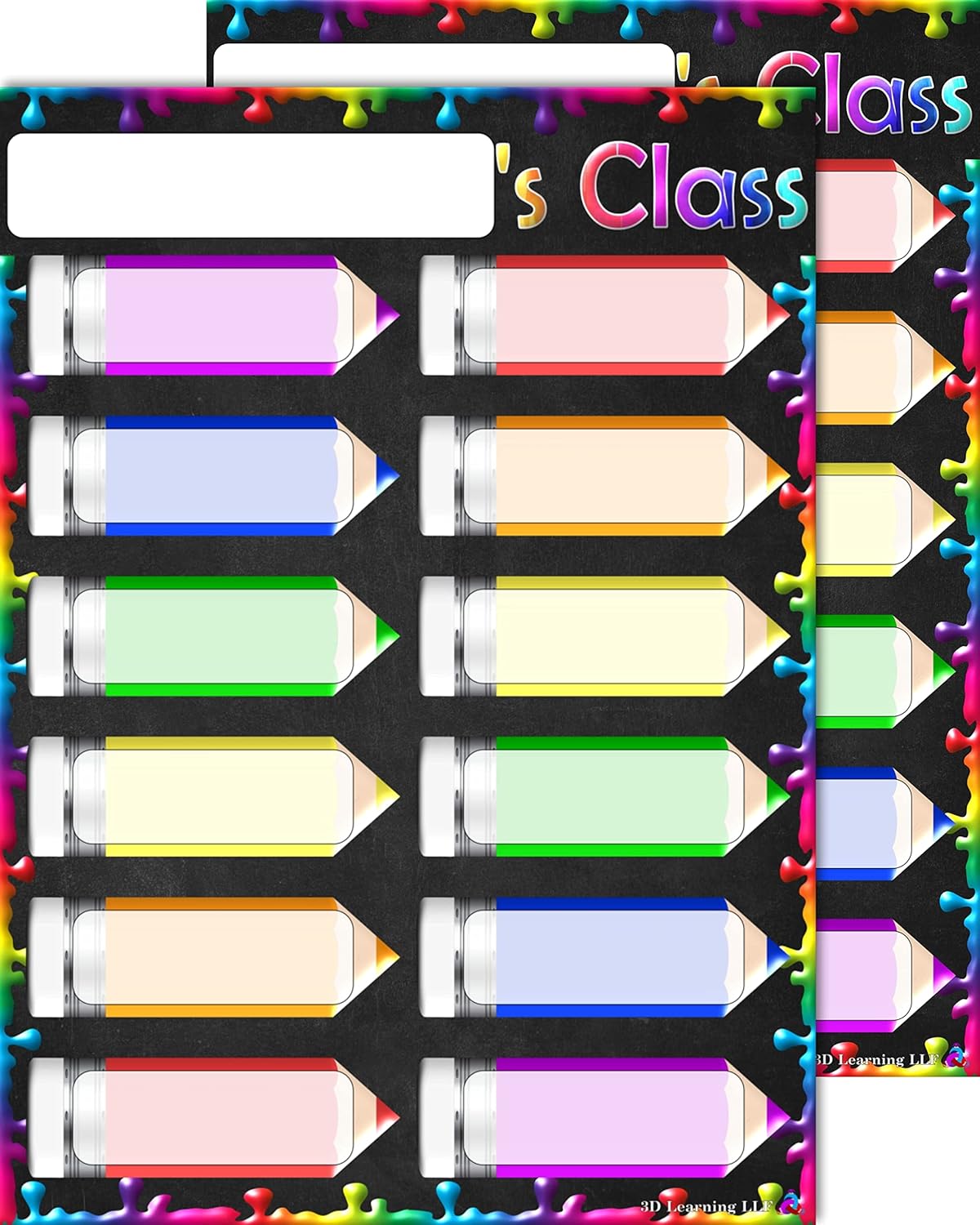 Rainbow Class Names Charts- Laminated 14x19.5 - Classroom Posters and ...